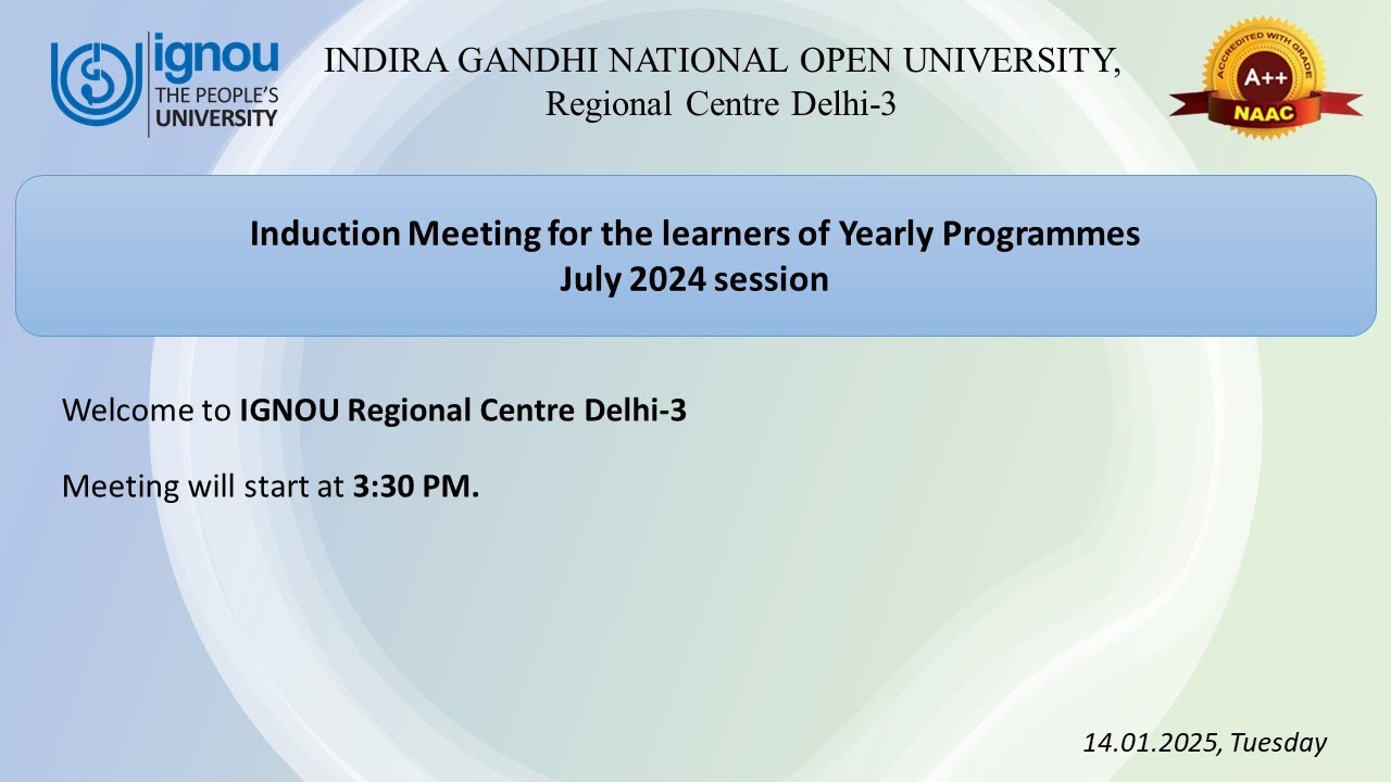 Online Induction Meeting for Annual Programmes - July 2024 session - YouTube