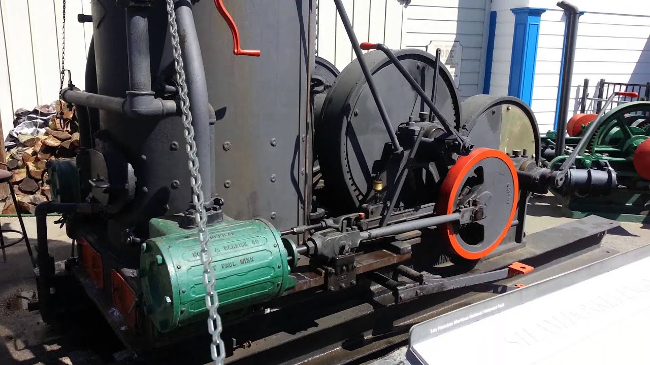 Steam Donkey Engine. Hyde Street Pier San Francisco. April 12, 2015 ...