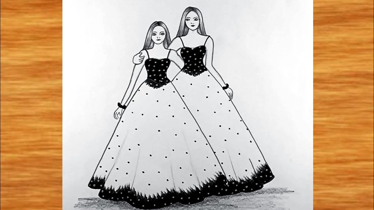 Best friend pencil sketch ||Two girl bestfriend holding hand ||Drawing ...