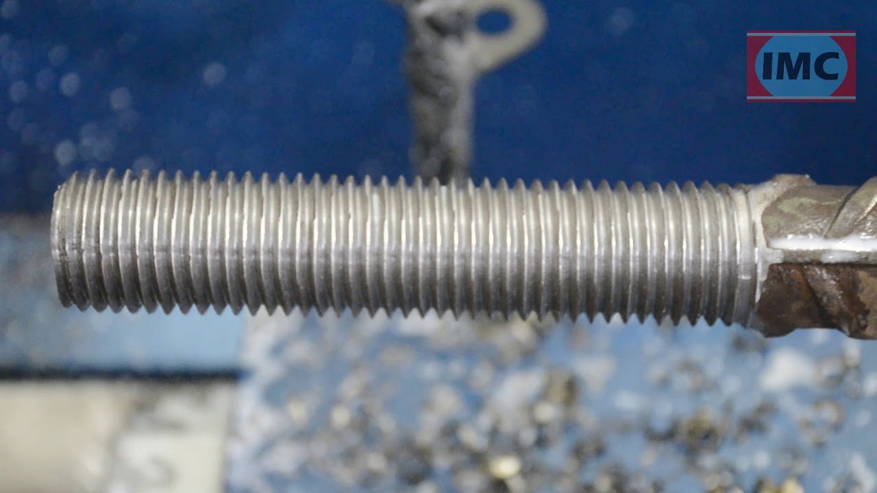 IMC TMT Bar or Rebar Thread Cutting Machine - YouTube