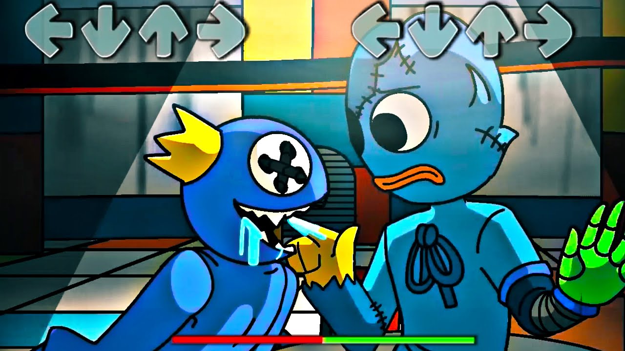 Blue.EXE & Green.EXE VS Huggy Wuggy in Friday Night Funkin | Rainbow ...