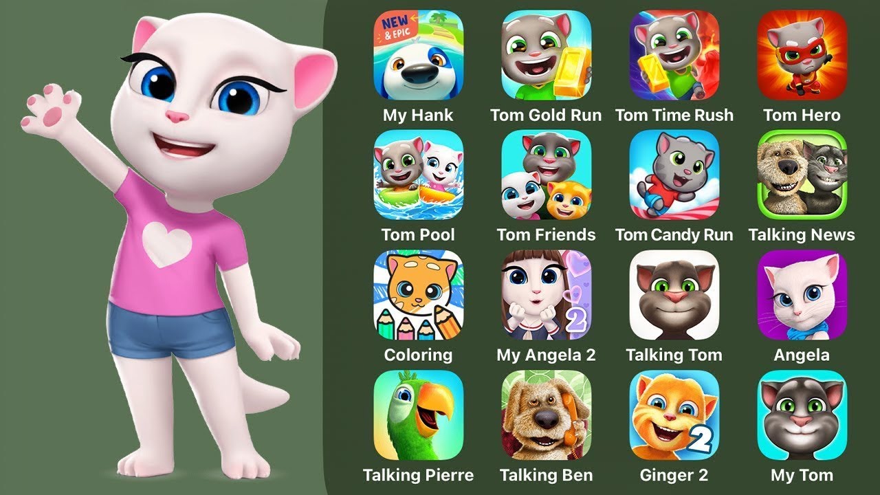 My Talking Tom & Friends 2,Talking Tom Town,Talking Tom & Friends World ...