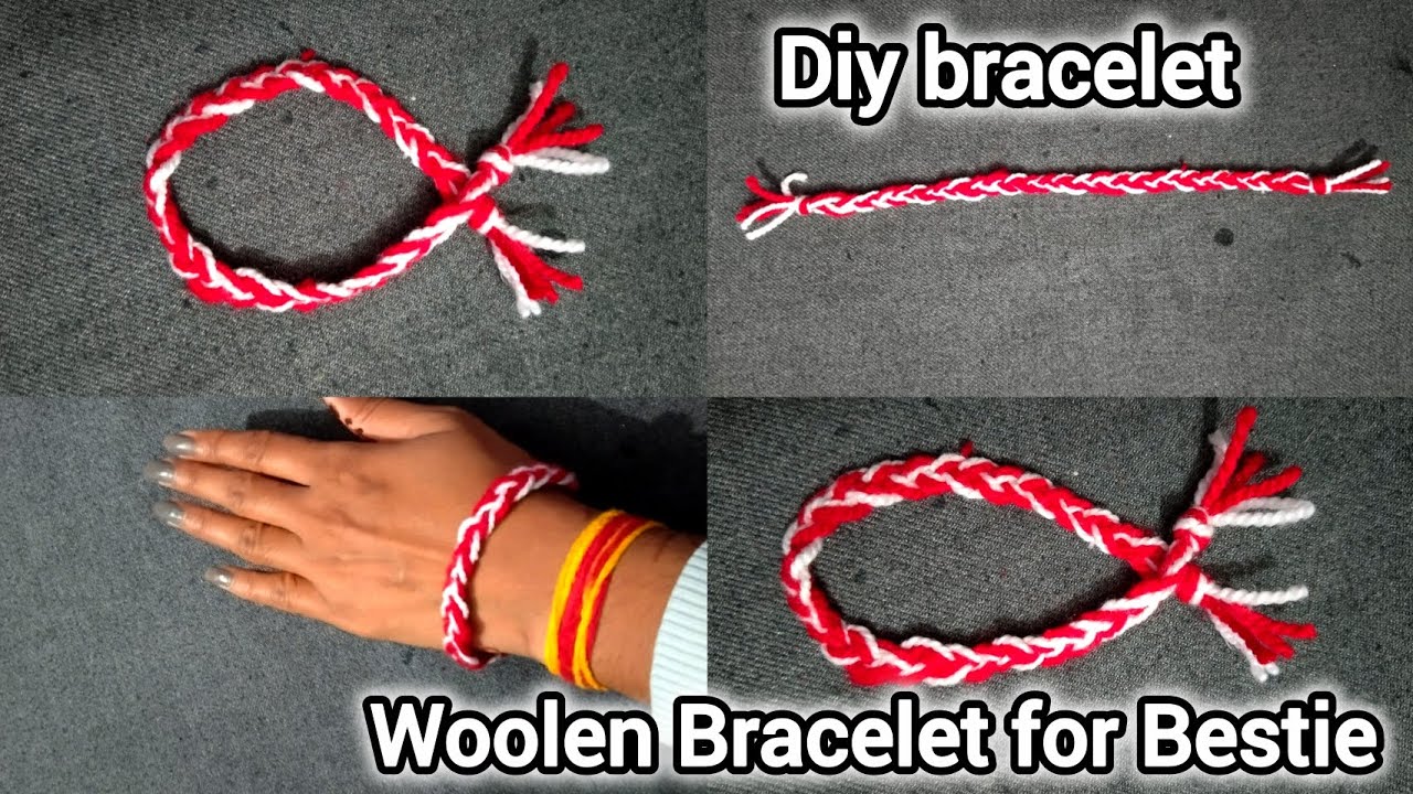 DIY Woolen Bracelet | Wool Se Banaye Stylish Bracelet |Friendship Band ...