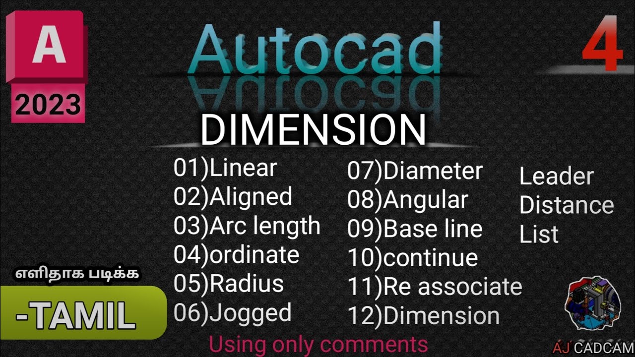 Autocad 2023/ Dimension/ Using shortcut keys to arrive a Dimension ...