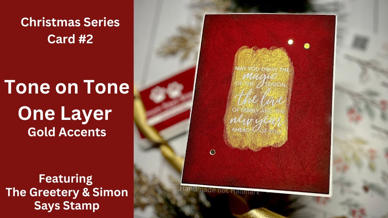 Tone on Tone with Gold Accents | Christmas Cards | Card #2 | 2023 - YouTube