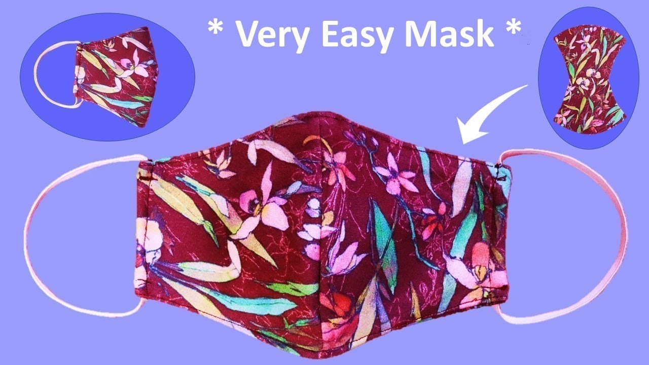 Very Easy Fabric Face Mask Sewing Tutorial | How to Make Face Mask ...