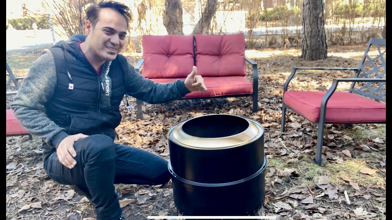 TURBRO 19 Inch Smokeless Fire Pit for Outdoor Wood Burning - YouTube