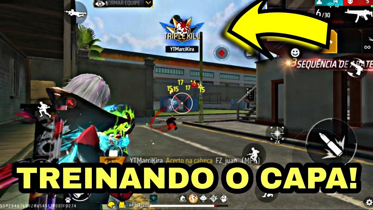 TREINO PARA DAR CAPA! FREE FIRE GAMEPLAY COMPLETA - YouTube