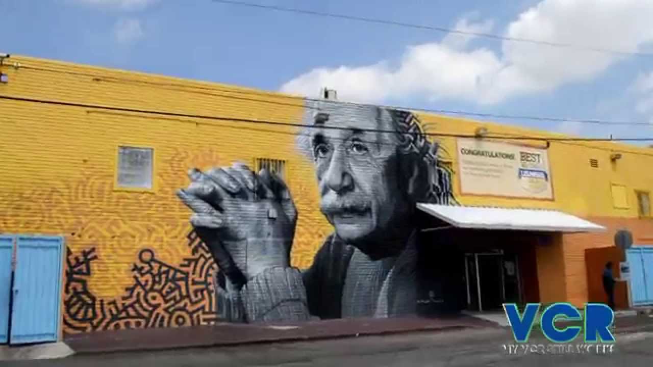 Albert Einstein Wall Mural by Levi Ponce - YouTube