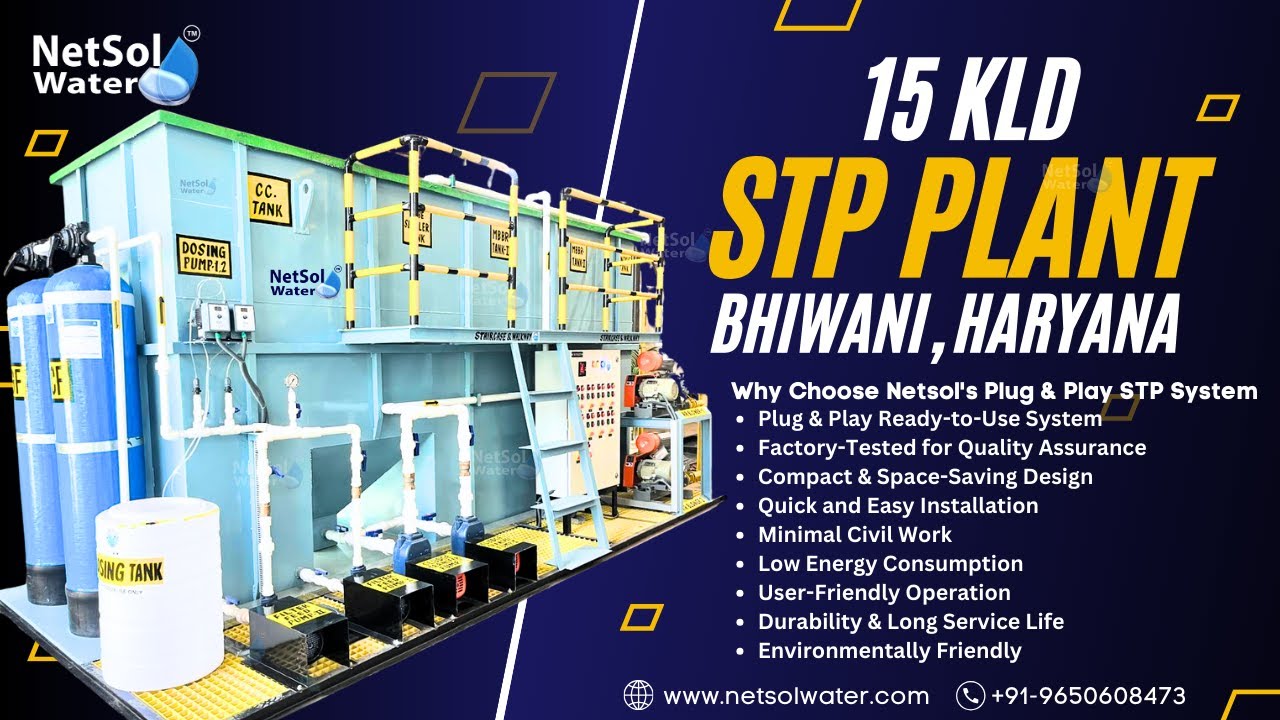 15 KLD STP Plant Installation in Bhiwani, Haryana | Factory-Fitted ...