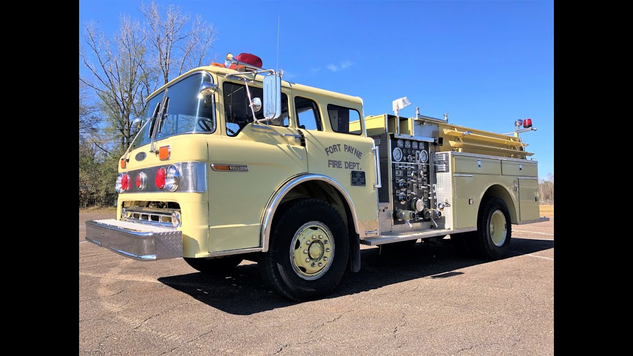 1982 Ford C8000 Cabover Pierce Pumper Fire Truck VN4395 Lot#287 - YouTube