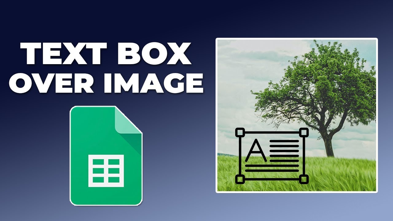 How to put a text box over an image in google sheets - YouTube