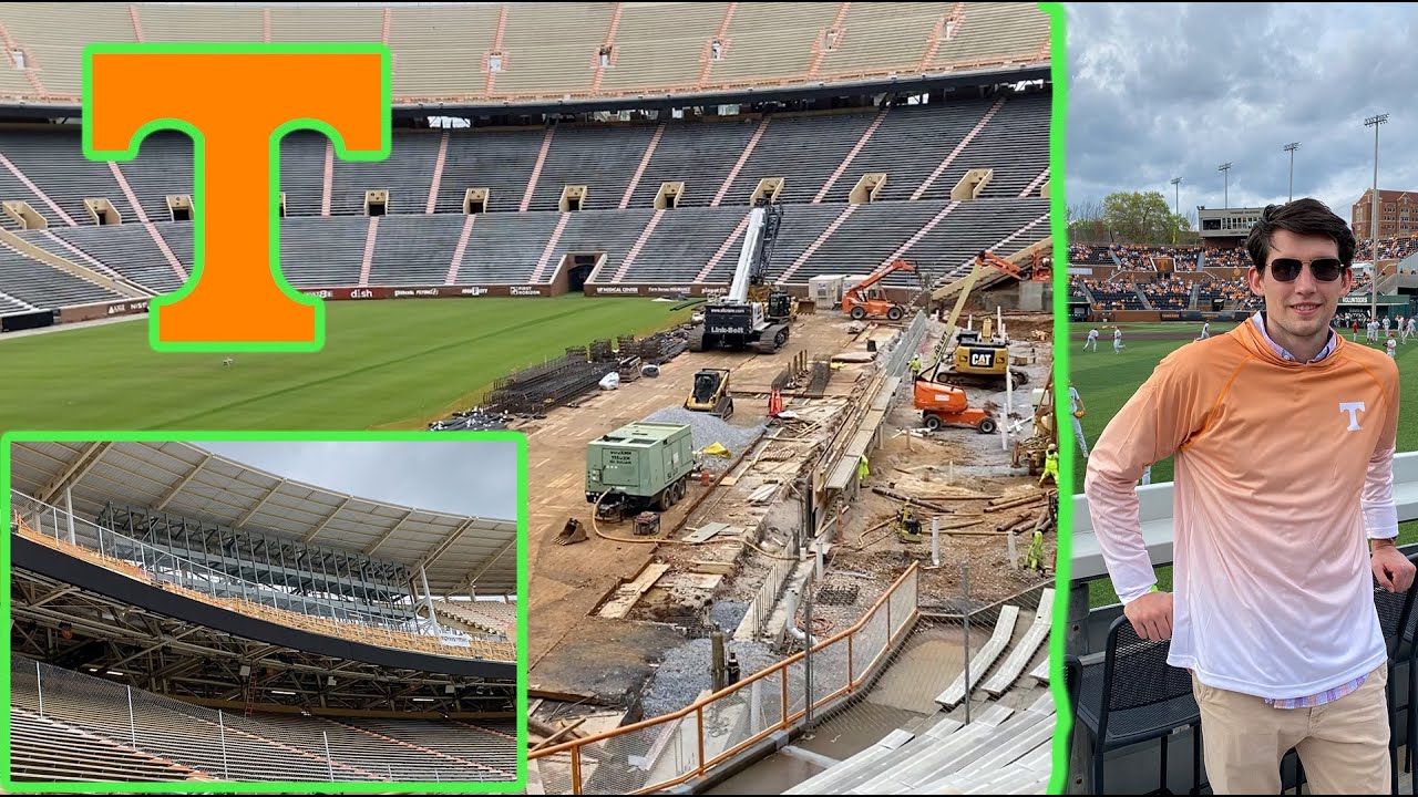 Tennessee Football Stadium renovations and Neyland Stadium walk around ...