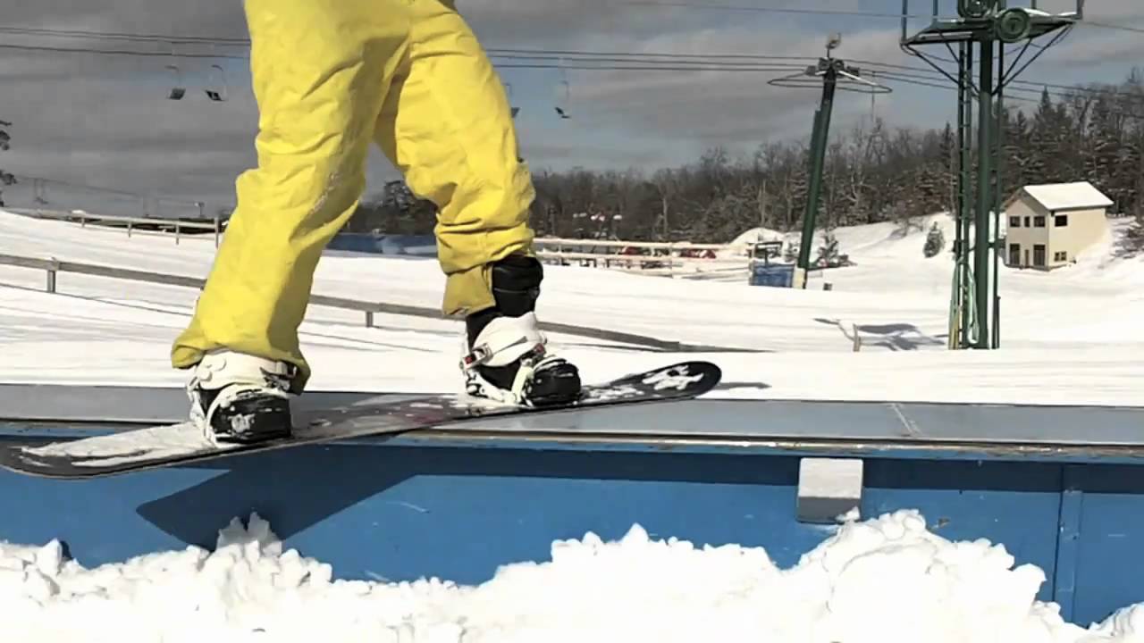Snowboard: How to Boardslide Fakie Out - YouTube