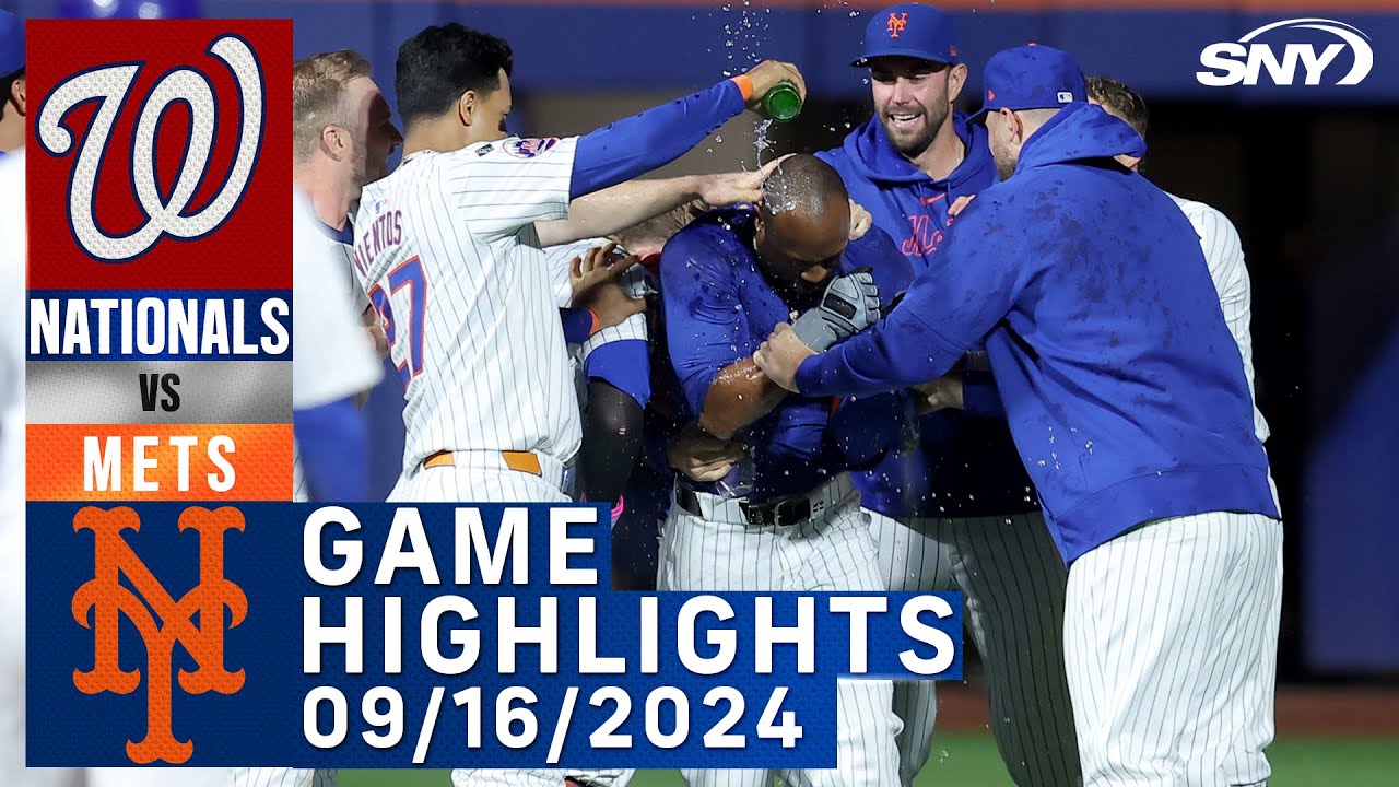 Mets vs Nationals (9/16/2024) | NY Mets Highlights | SNY - YouTube