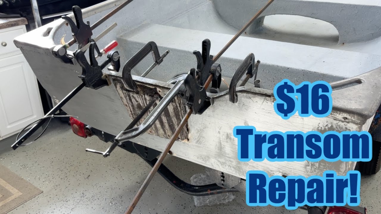 How-To Budget Transom Repair. - YouTube