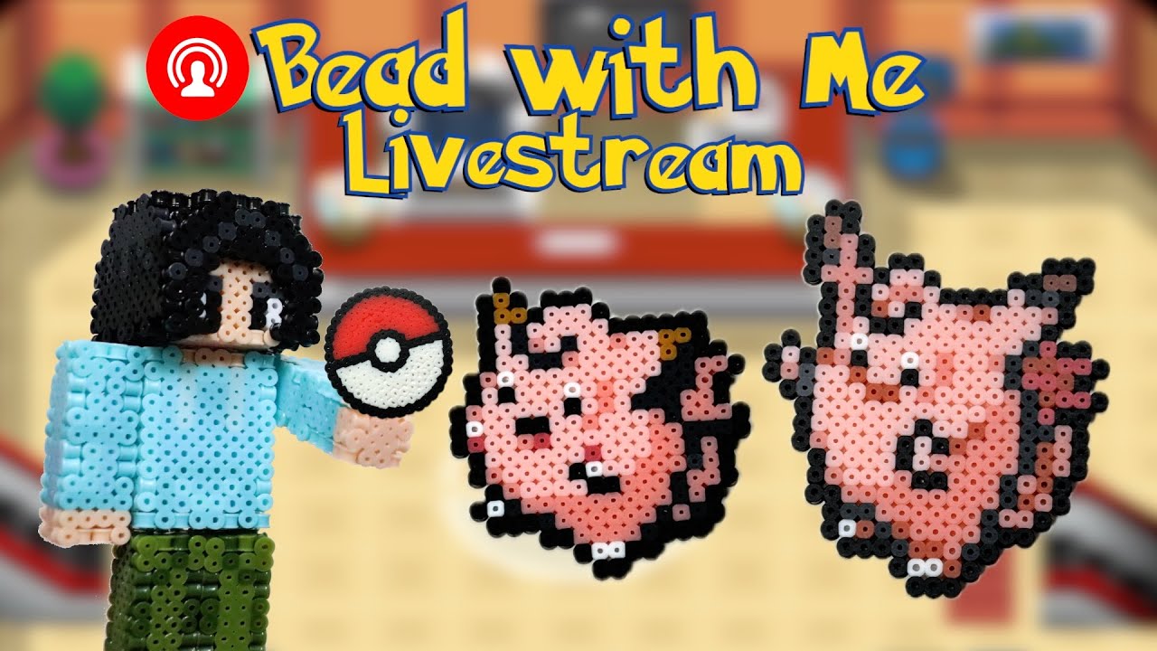 Clefairy & Clefable 151 Pokémon Challenge | Perler Bead with Me! - YouTube