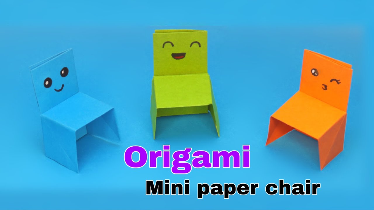 DIY Miniature chairs with paper || How to make mini chairs with papers ...