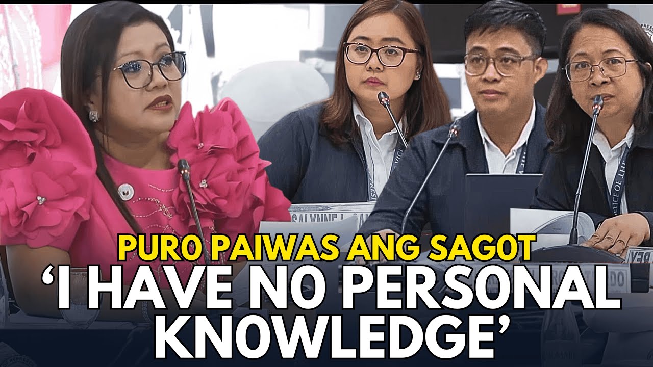 PURO ' I HAV3 N0 PERS0NAL KN0WLEDGE' ANG S4GOT PAG NAIIPIT/ OVP LENI VS ...