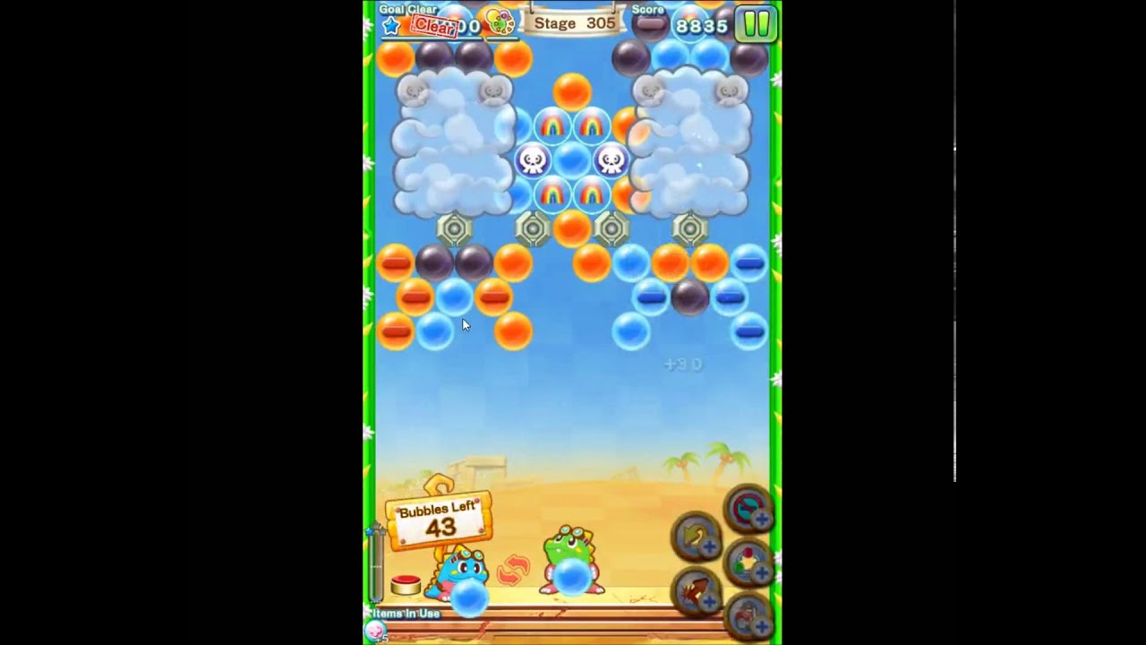 LINE Puzzle Bobble Stage 305 / LINE パズルボブル ステージ 305 - YouTube