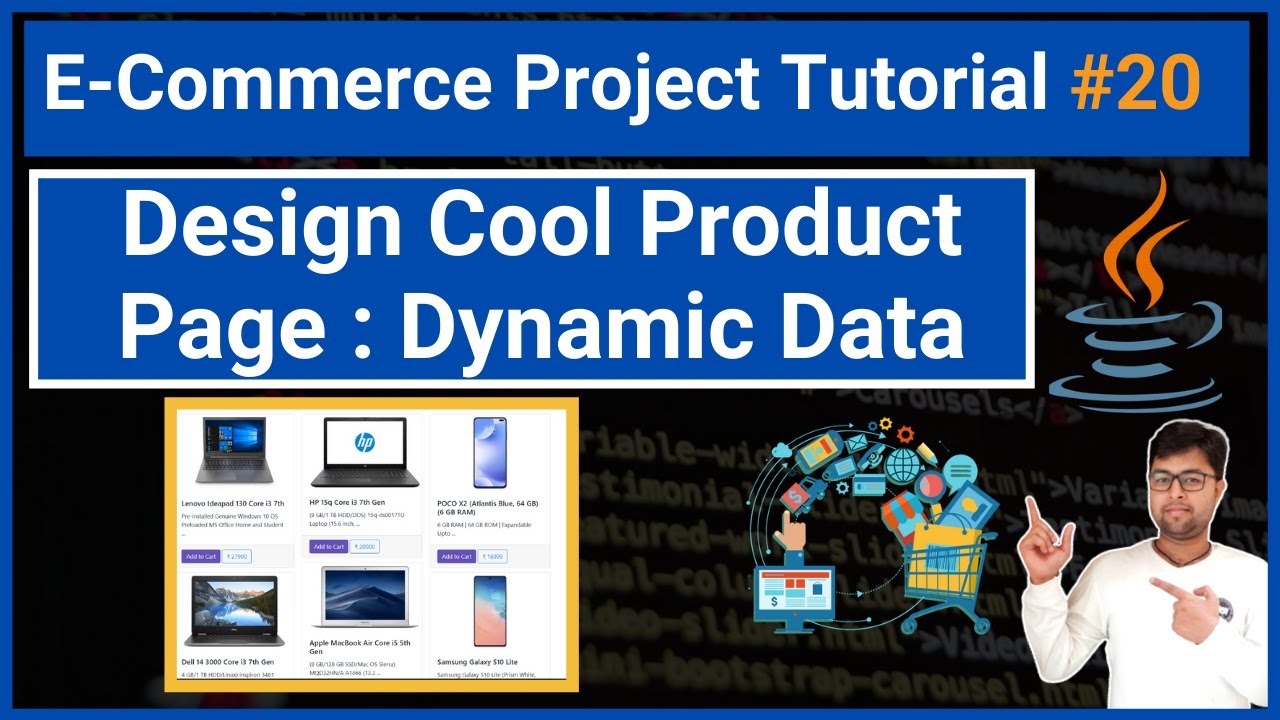 #20. Designing the product page | loading dynamic products | Ecommerce ...