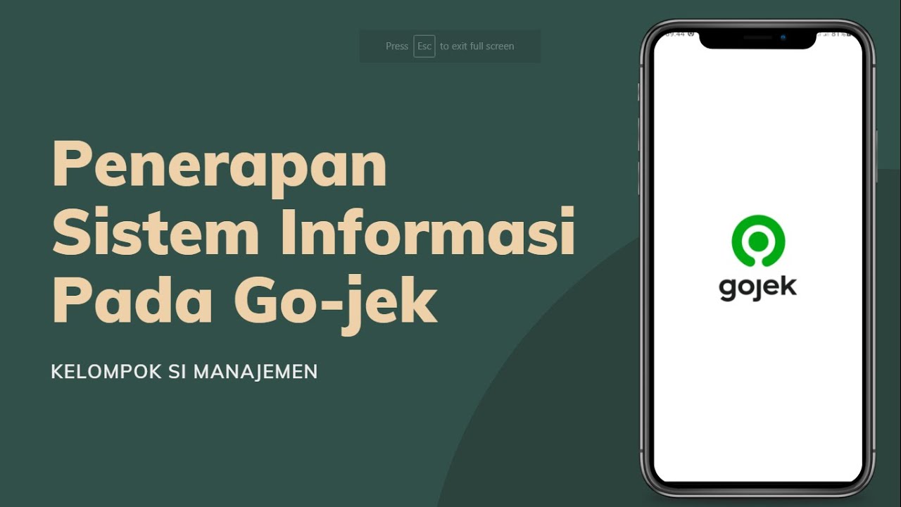 PENERAPAN SISTEM INFORMASI PADA GOJEK - SISTEM INFORMASI MANAJEMEN ...