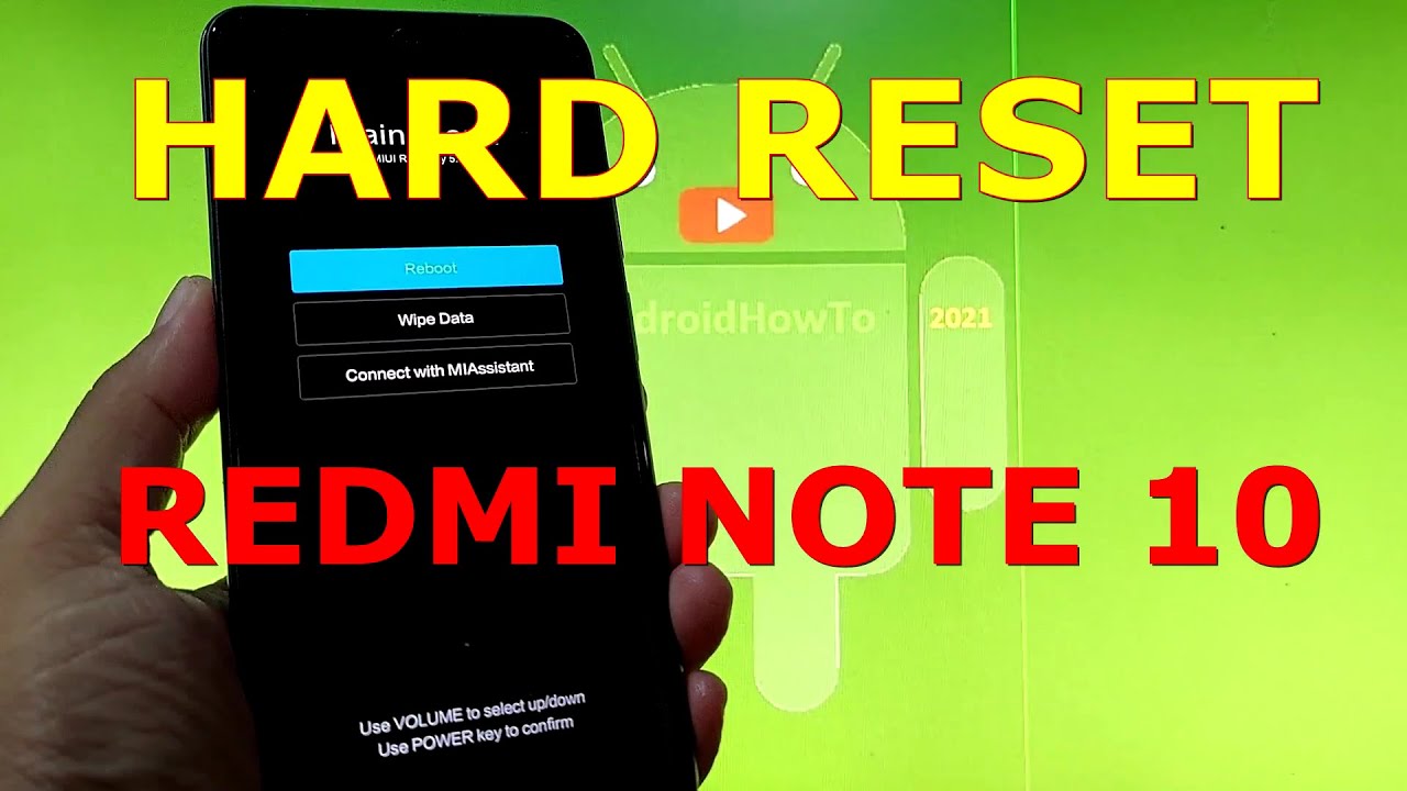 How to hard reset Redmi Note 10 - YouTube