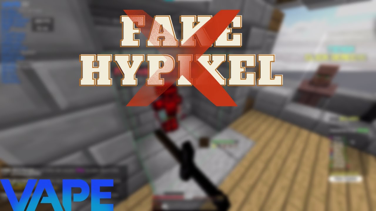Some funny moments in fake Hypixel server with vape v4 - YouTube