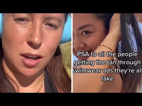 TikToker sends PSA about tan-through swimwear: “They’re all fake”