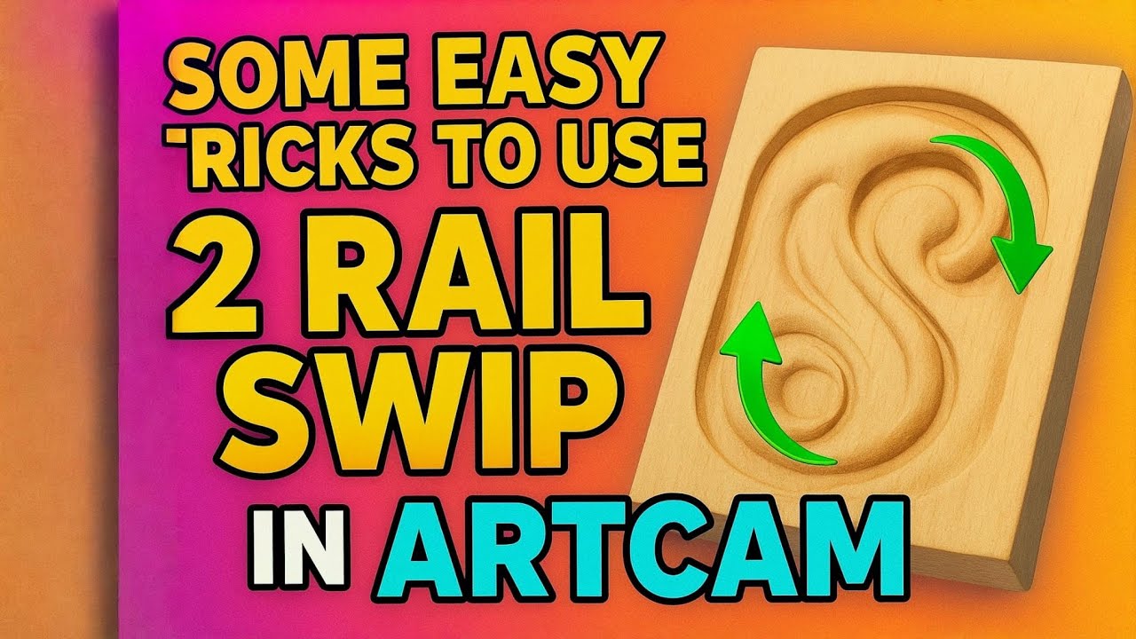 Some easy tricks to use two rail swip in Artcam full video - YouTube