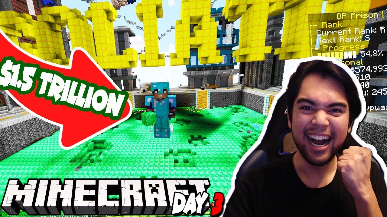 I MADE $1.5 TRILLION DOLLARS!!! (Day 3) | A Minecraft Journey - YouTube