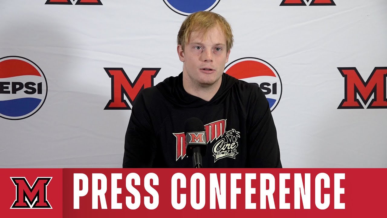 Miami Football TE Brian Shane 12-1 Press Conference - YouTube