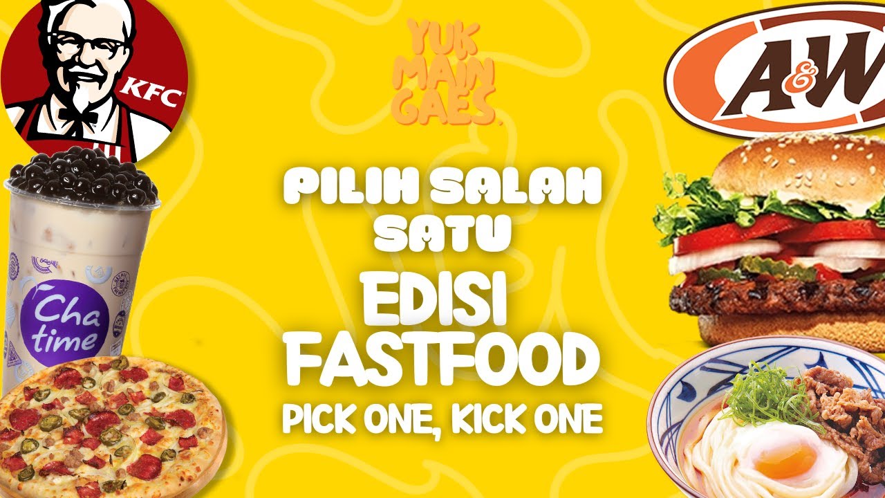 💡☝️ Pilih Salah Satu - Edisi Fastfood | Kuis Gambar | Pick One, Kick ...