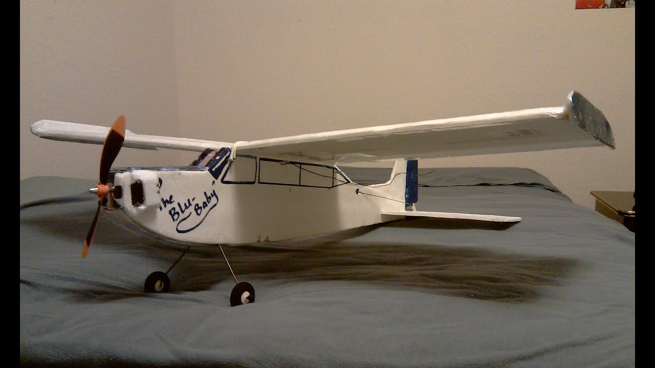 Blu-Baby 30" - KF airfoil - Dollar store foam R/C trainer plane - YouTube