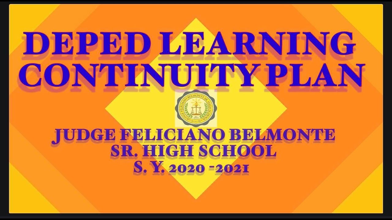 JFBSHS- DEPED LEARNING CONTINUITY PLAN - YouTube
