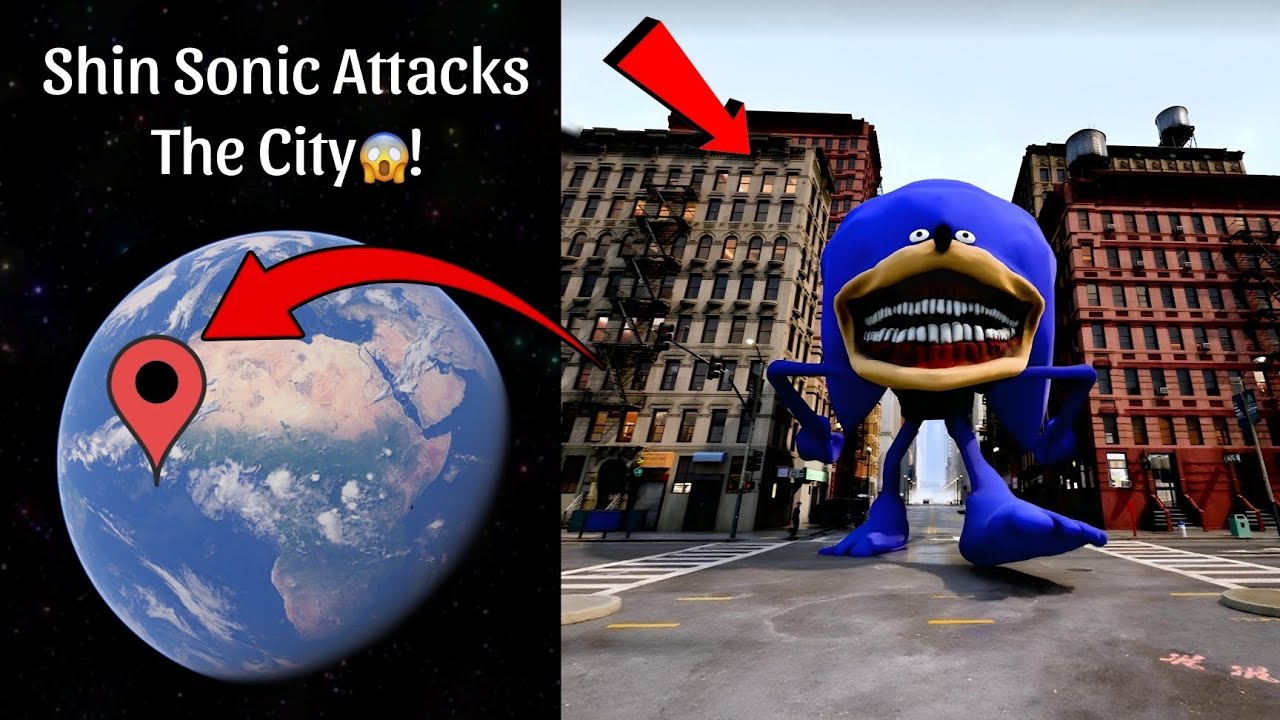 Shin Sonic Attacks The City In Real Life On Google Earth & Google Maps ...
