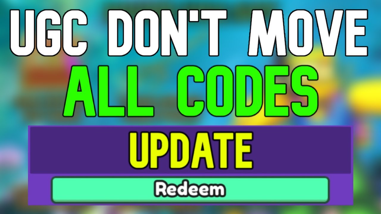 New UGC Don't Move Codes | Roblox UGC Don't Move Codes (January 2024 ...