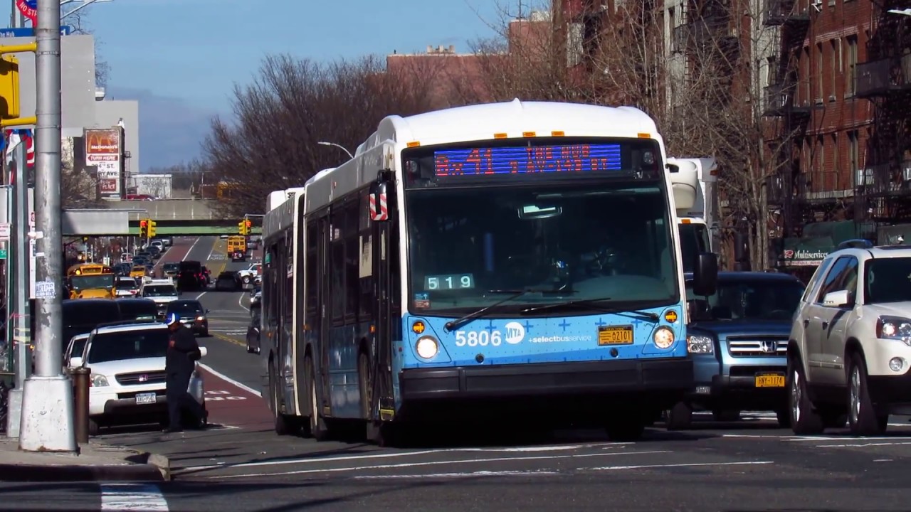 MTA New York City Bus: 2011 Nova Bus LFS Articulated #5806 on the Bx41 ...