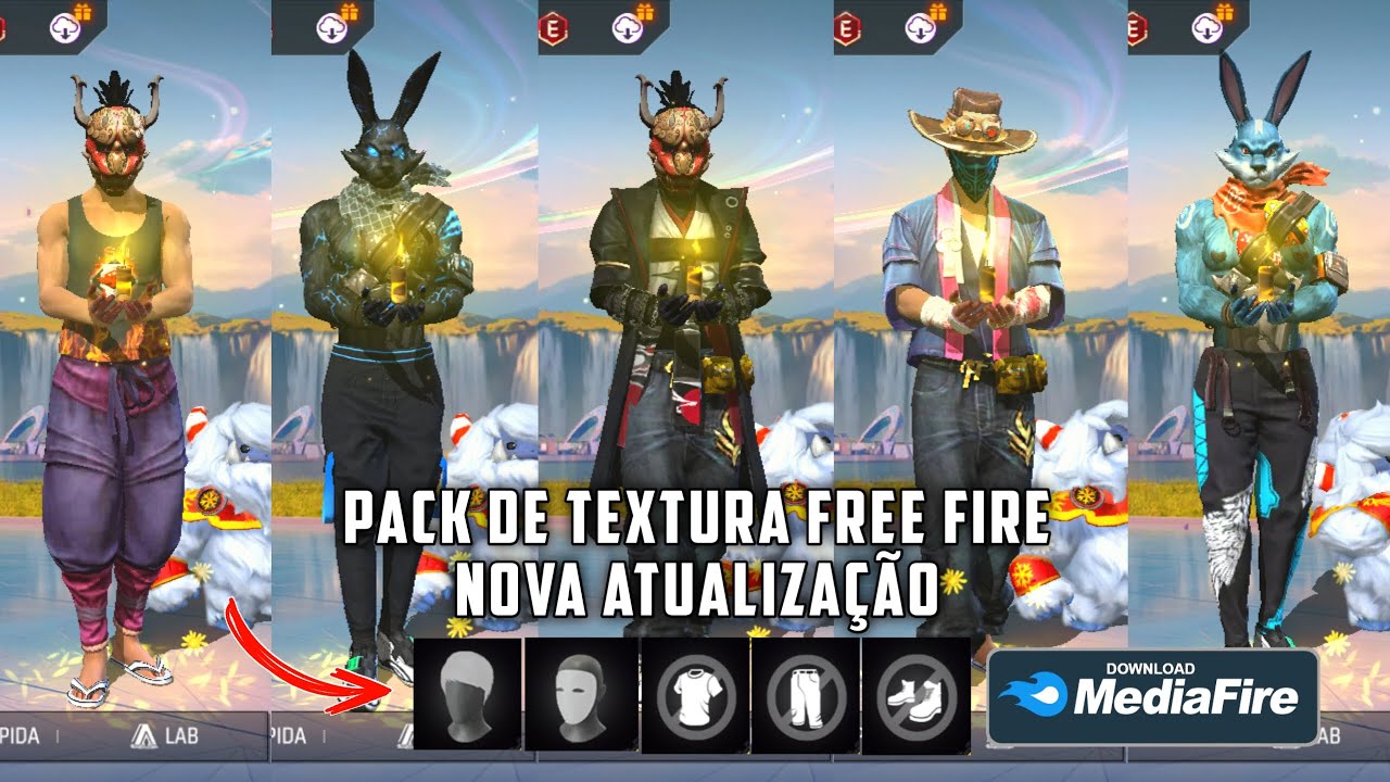 ️ PACK de TEXTURA FREE FIRE na ROUPA PADRÃO - TEXTURA INSTAPLAYER ...