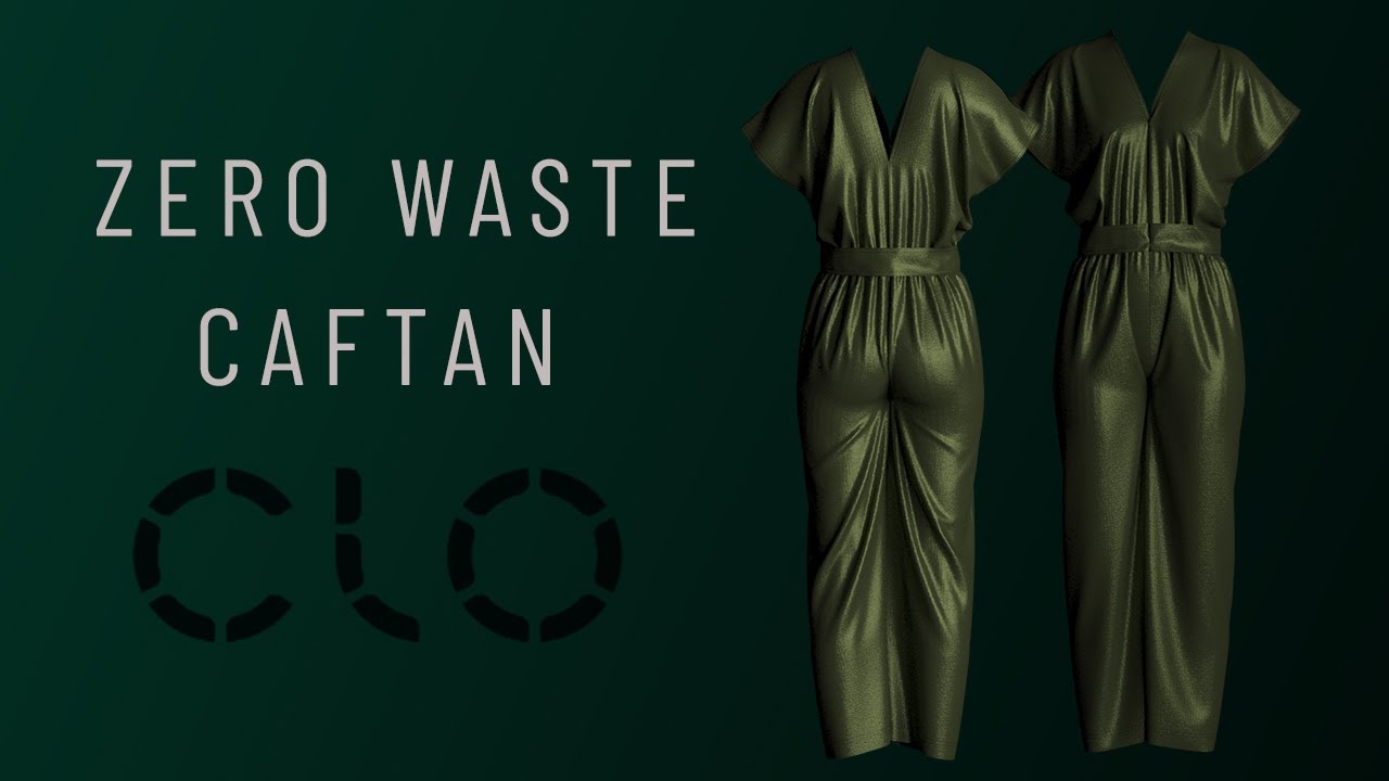 Zero Waste Caftan In Clo3D || Mohammad Bishal Ahmed || Virtual Fashion 3D || 2021 - YouTube