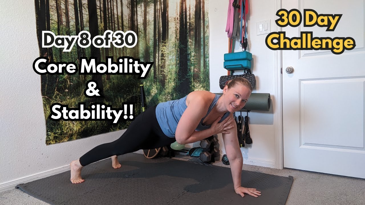 Day 8 of 30 - Core Challenge for Beginners and Moms! - YouTube
