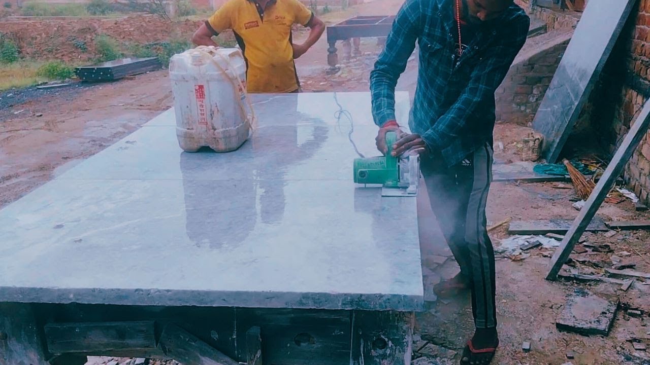 Marble Carving and Scaling of Pool Table // Sanding Pool Table - YouTube