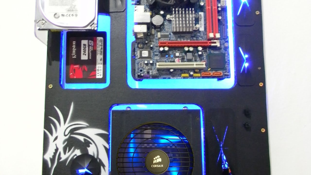 Wall casemod cpu na parede - YouTube