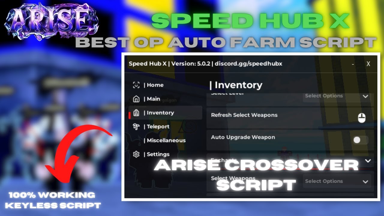 Arise Crossover Script 2025 - Auto Farm, Weapon Upgrade, Equip Pets & More (No Key) - YouTube