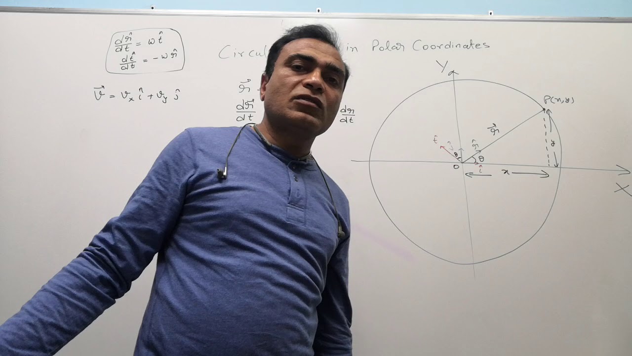 Circular motion in polar coordinates - YouTube