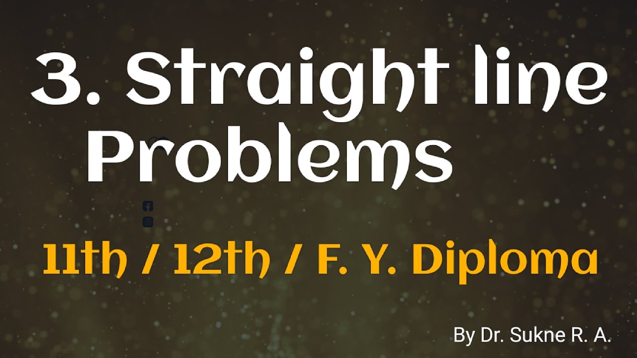 Straight Lines | Straight line Problems #angleofintersection #median # ...