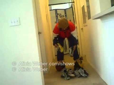 Funny Track Coach juggles and does Medicine ball exercises - YouTube