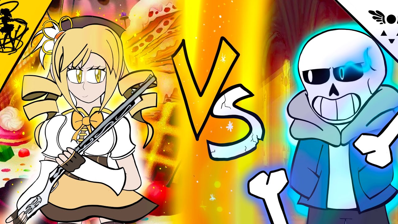 Sans vs mami tomoe //Undertale vs puella madoka magica fight animation// (2 endings) [flipaclip ...