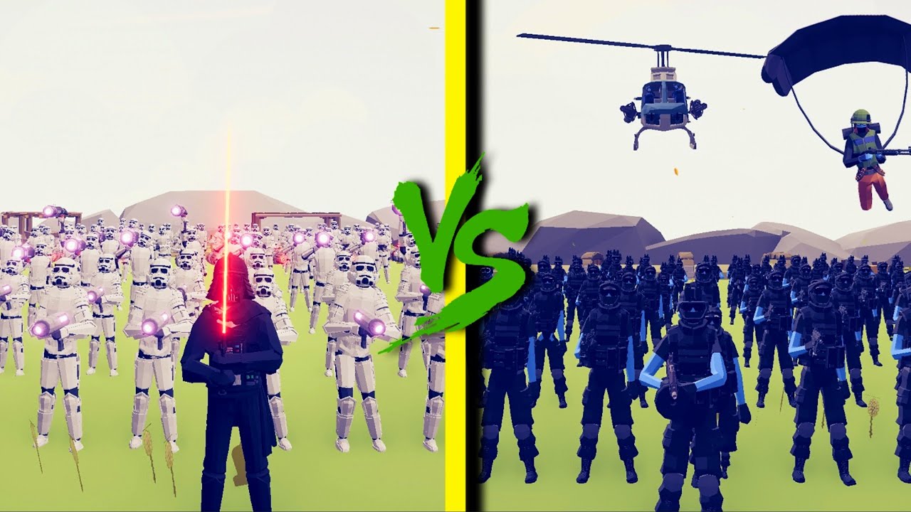 SWAT TEAM vs STORM TEAM - Totally Accurate Battle Simulator TABS - YouTube