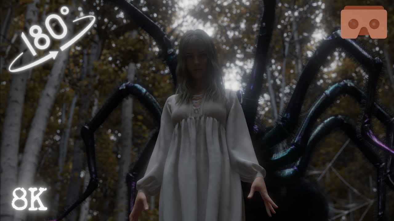 Scary VR Nightmare: a giant spider and a ghost girl lost in the woods ...
